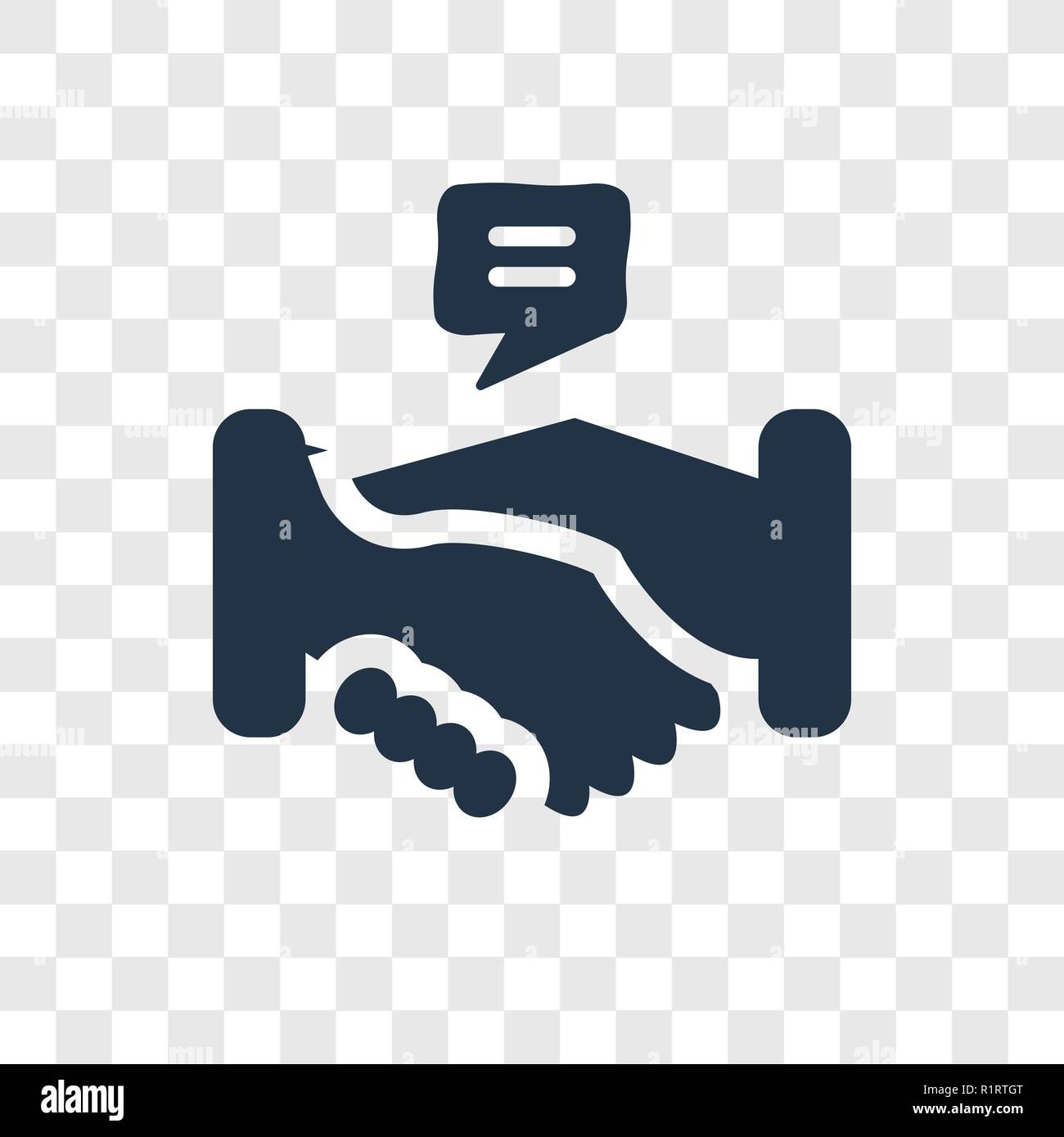 Handshake vector icon isolated on transparent background, Handshake ...