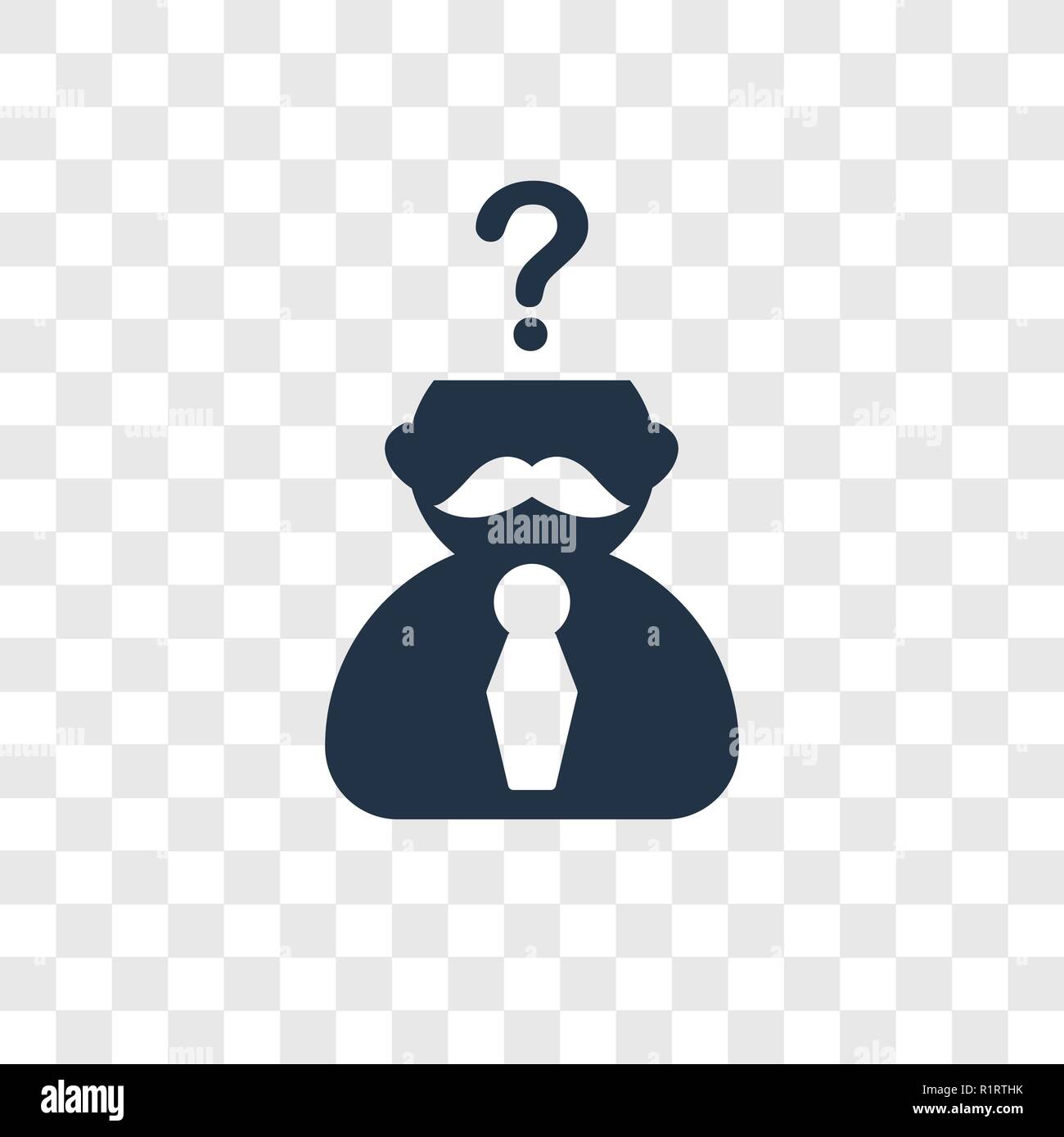 Thinking vector icon isolated on transparent background, Thinking ...