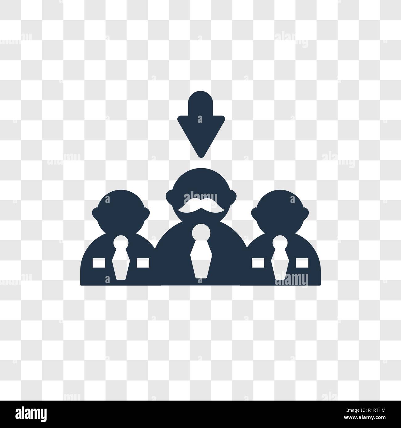 Selection process vector icon isolated on transparent background ...