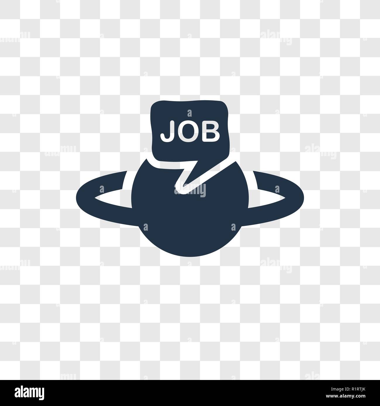 Job vector icon isolated on transparent background, Job transparency ...