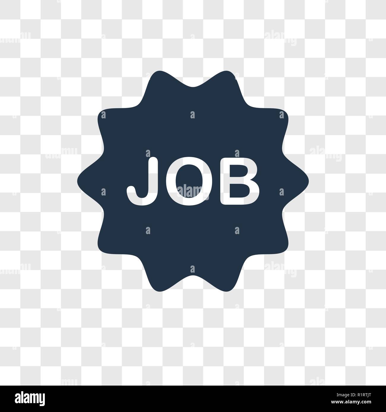 Job vector icon isolated on transparent background, Job transparency ...