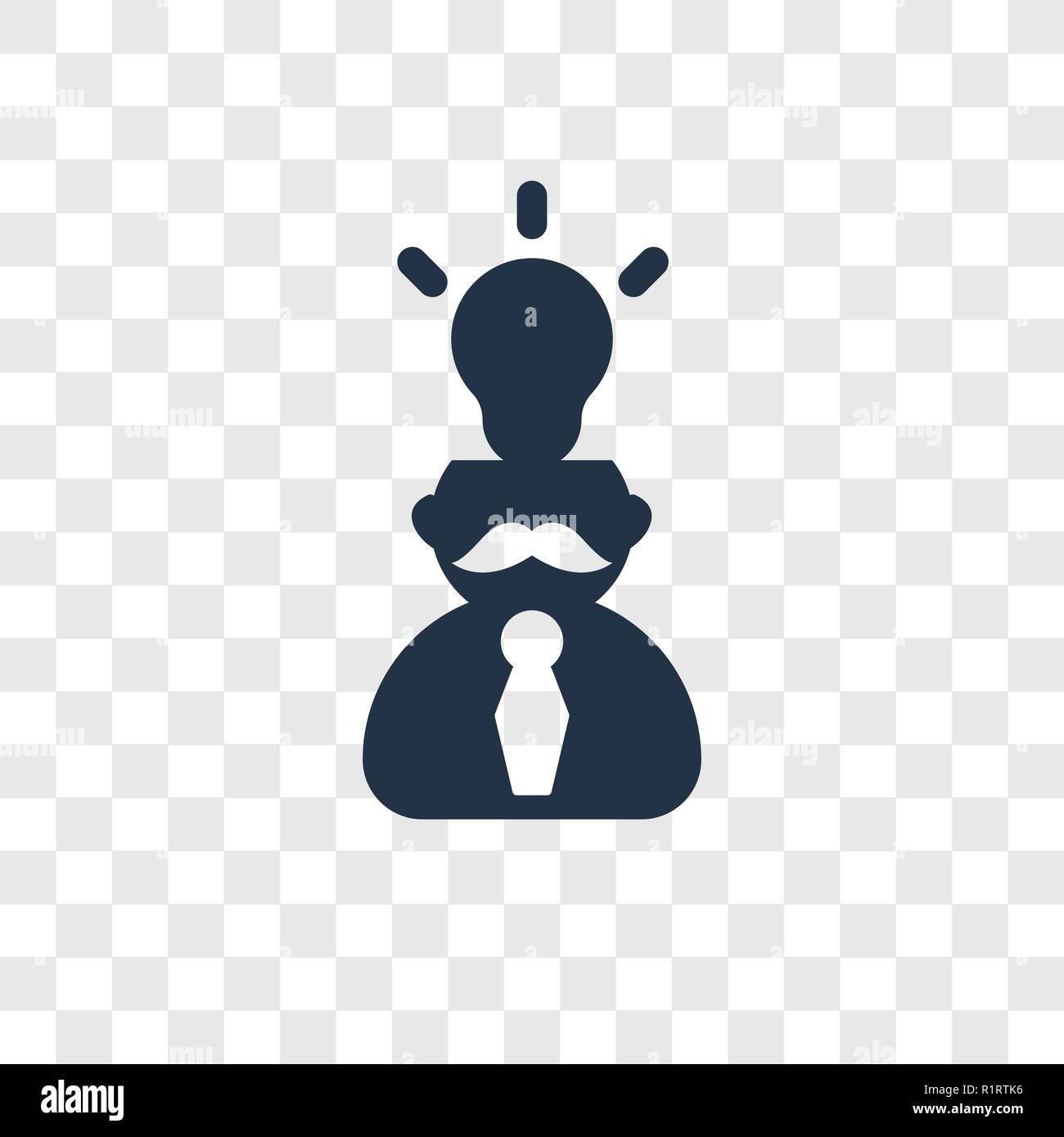 Idea vector icon isolated on transparent background, Idea transparency ...