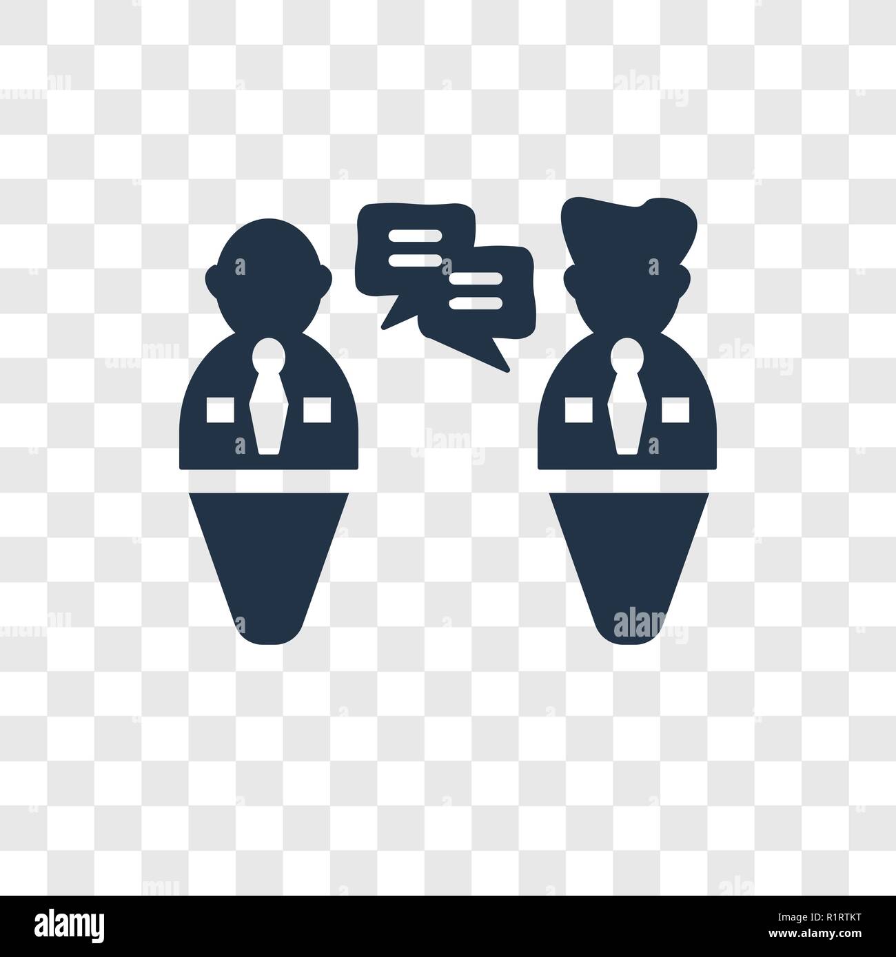 Conversation vector icon isolated on transparent background ...