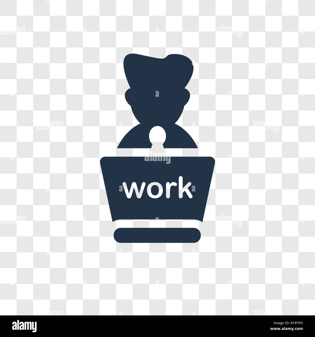 Working vector icon isolated on transparent background, Working ...