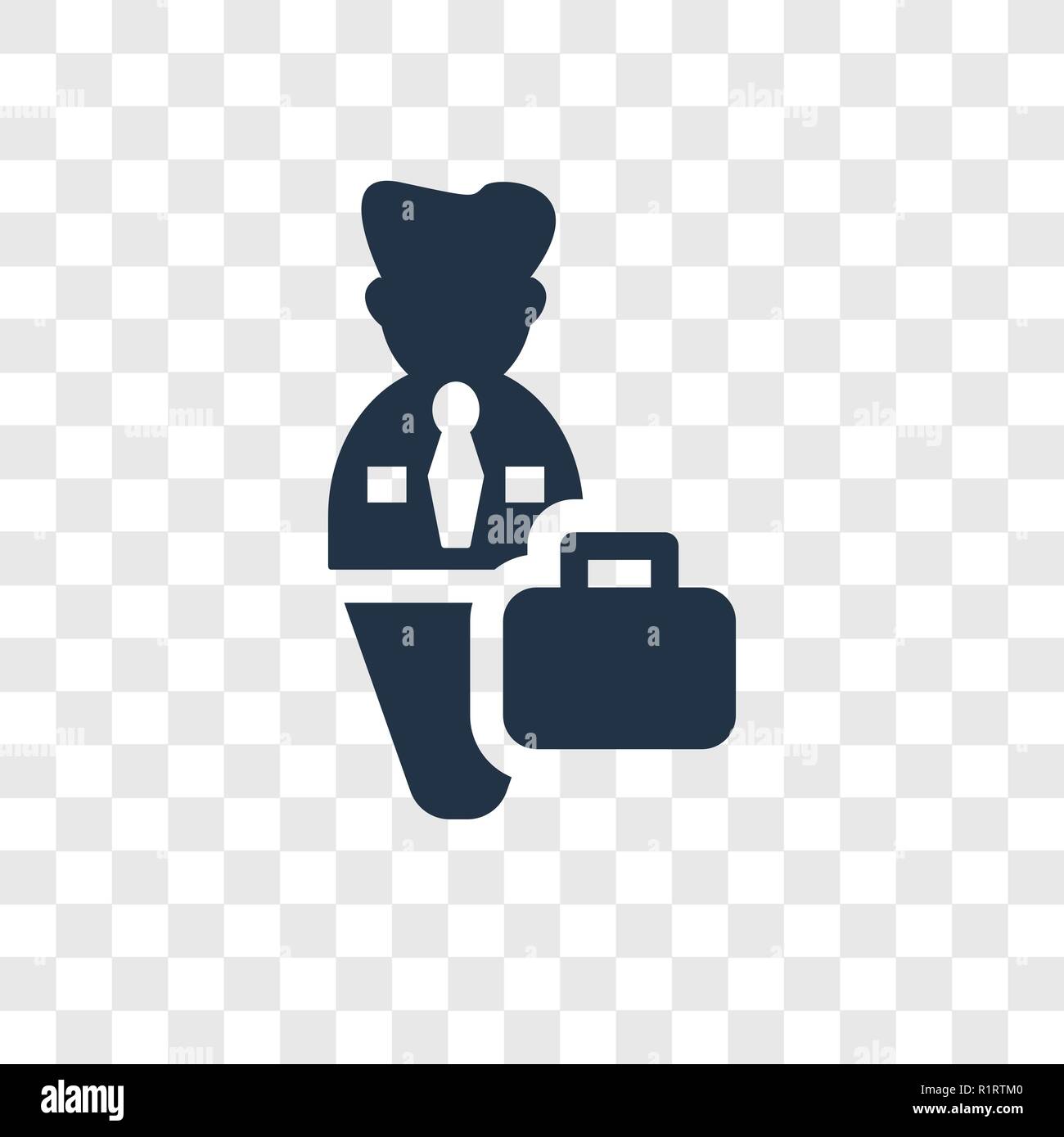 Employee vector icon isolated on transparent background, Employee ...