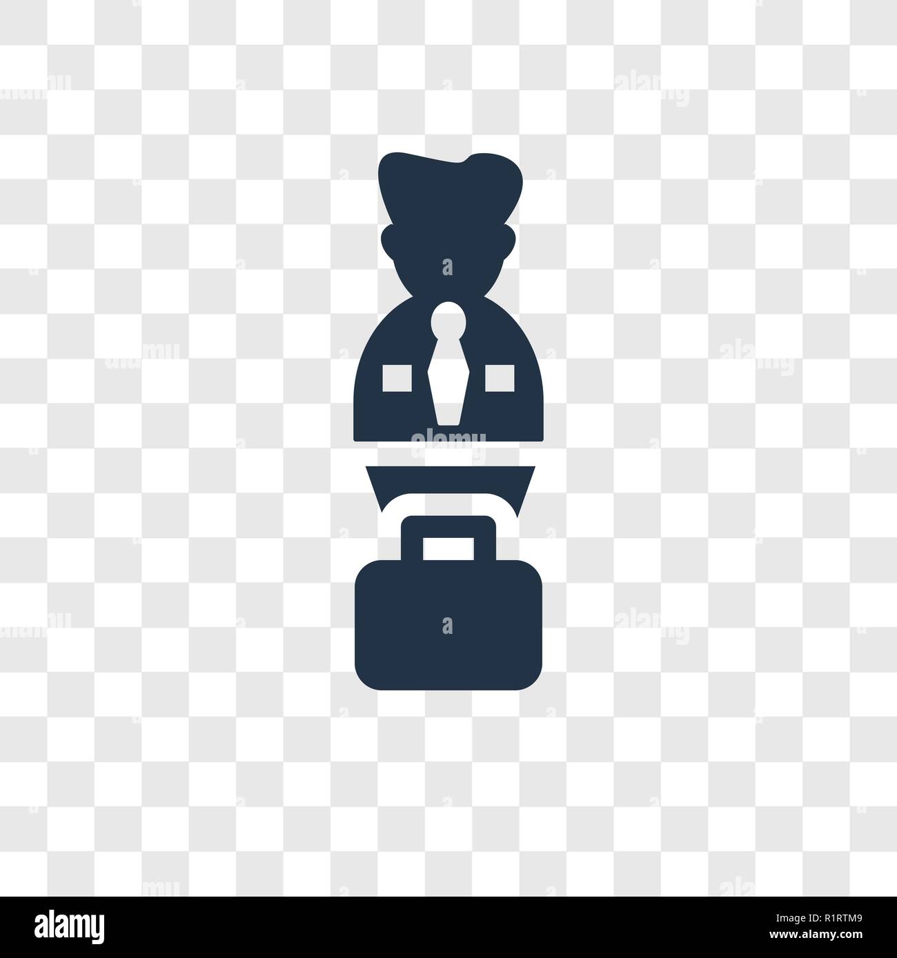 Employee vector icon isolated on transparent background, Employee ...