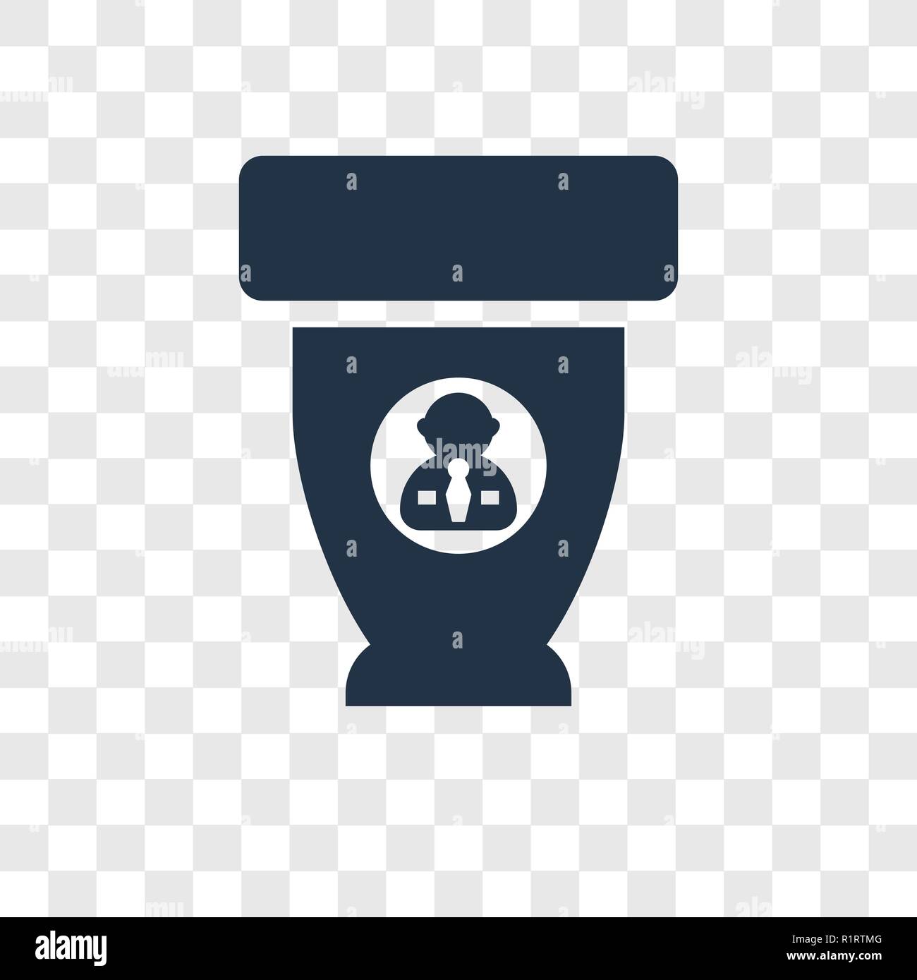 Trophy vector icon isolated on transparent background, Trophy ...