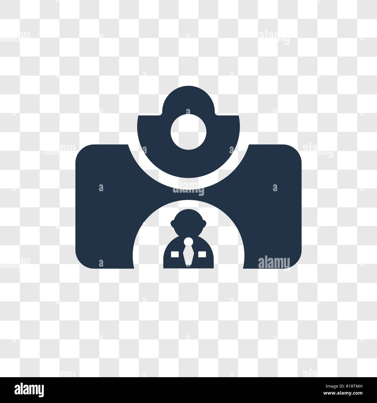 Id card vector icon isolated on transparent background, Id card ...