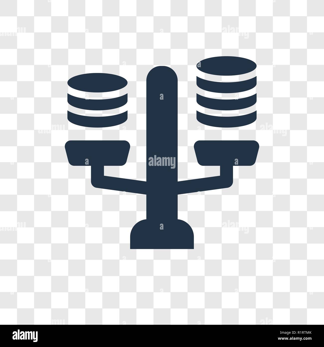 Scale vector icon isolated on transparent background, Scale ...