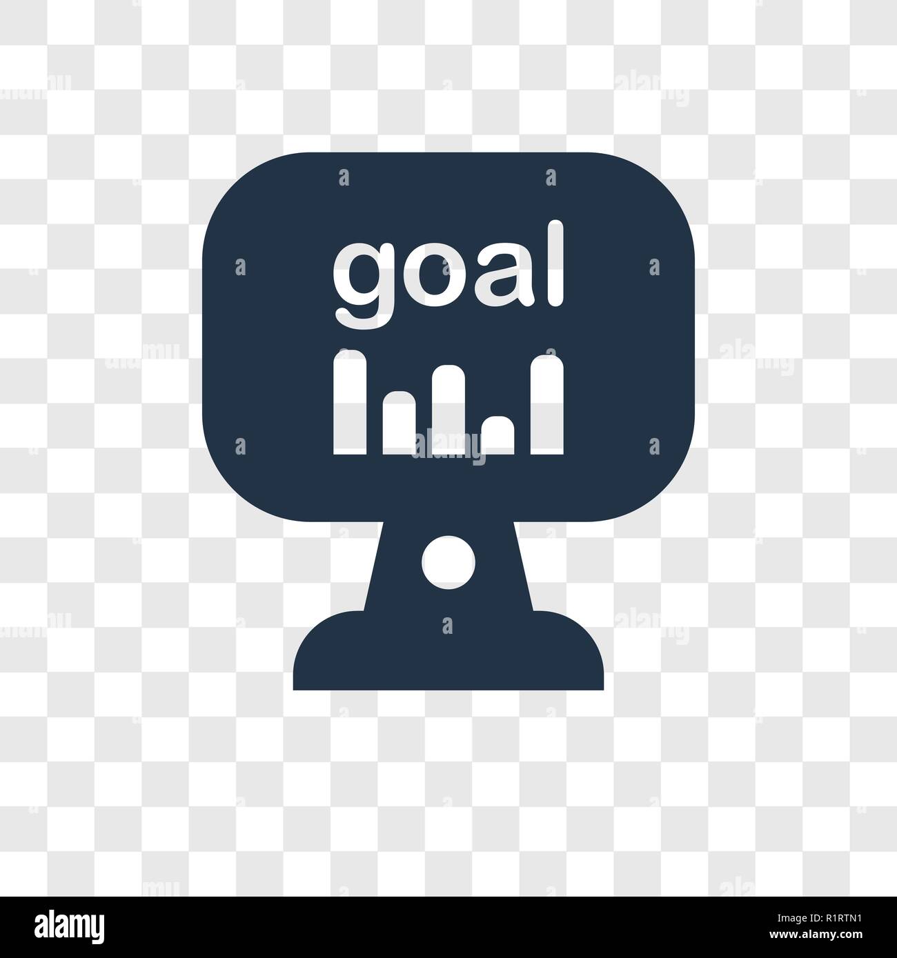 Goal vector icon isolated on transparent background, Goal transparency ...