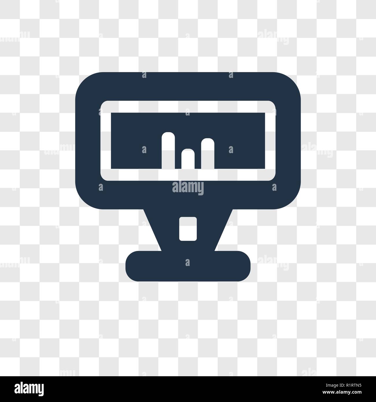 Monitor vector icon isolated on transparent background, Monitor transparency logo concept Stock ...