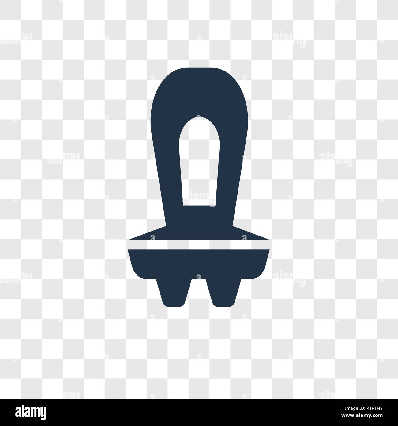 Chair vector icon isolated on transparent background, Chair ...