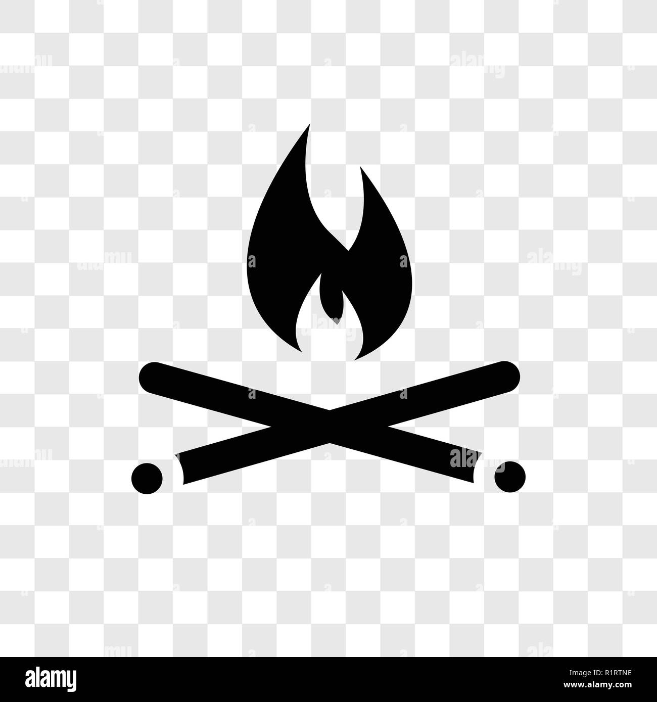 Fire vector icon isolated on transparent background, Fire transparency ...