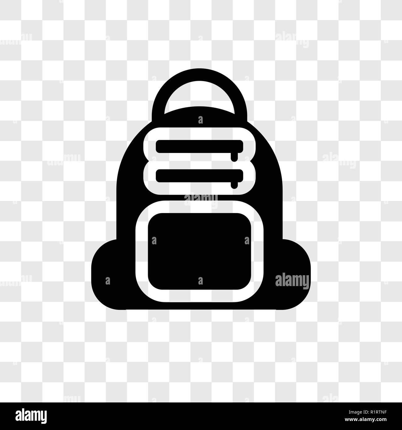 Backpack vector icon isolated on transparent background, Backpack ...