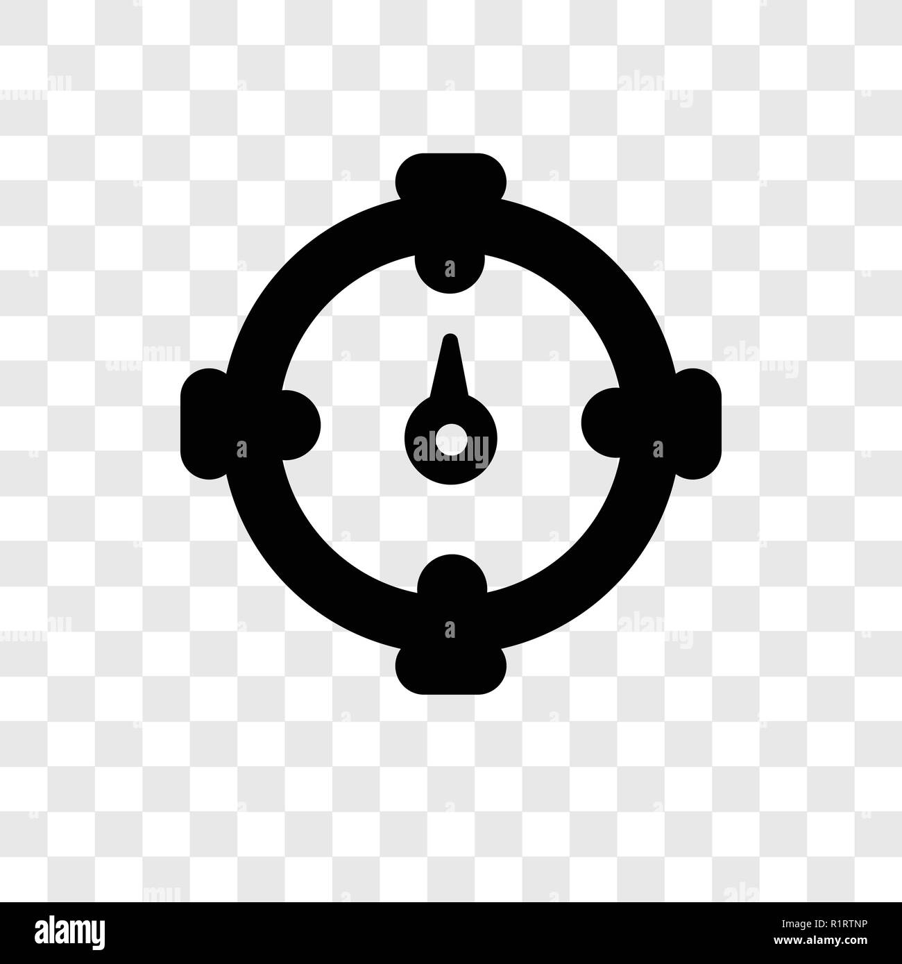 Compass vector icon isolated on transparent background, Compass ...
