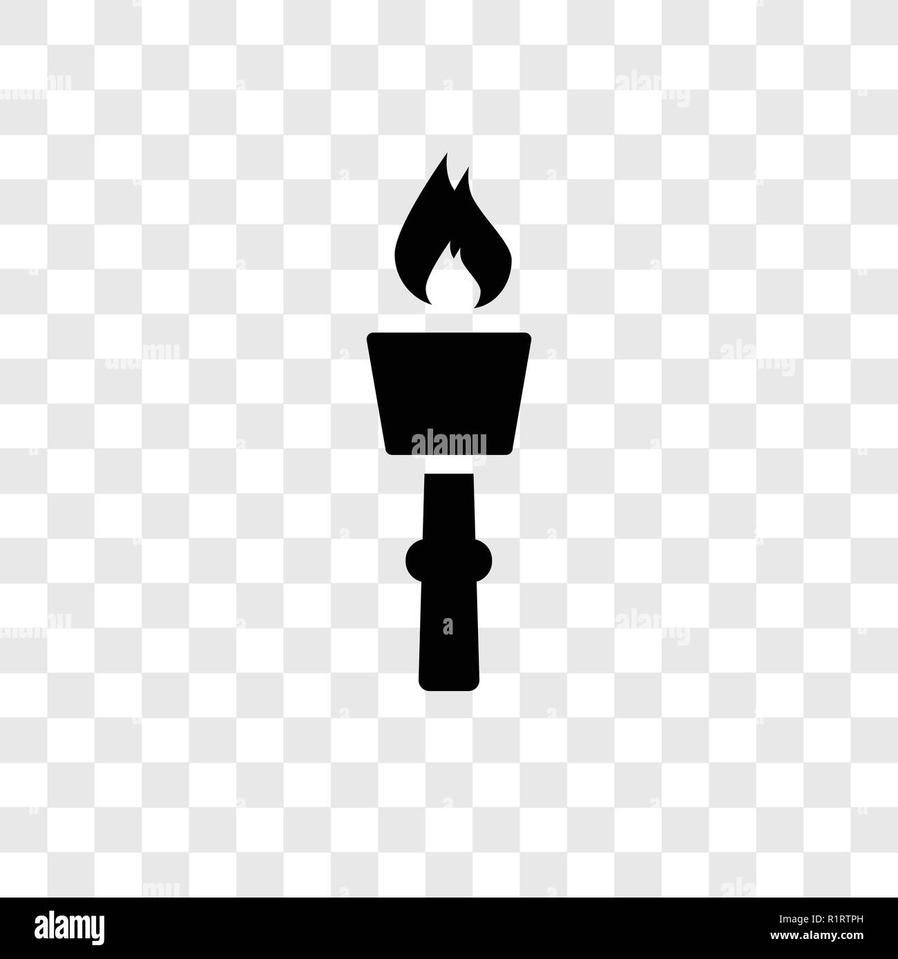 Torch vector icon isolated on transparent background, Torch ...