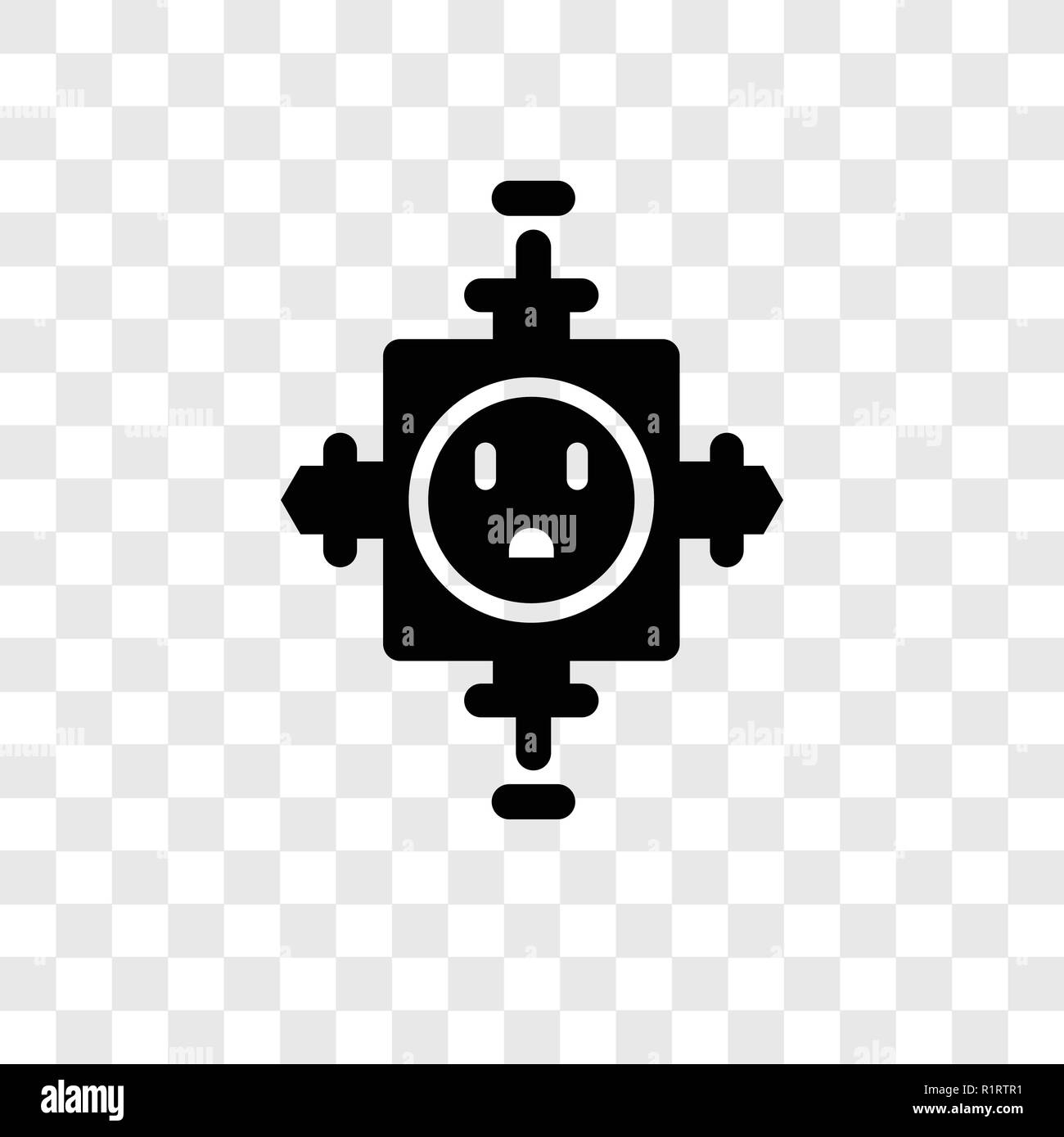 Outlet vector icon isolated on transparent background, Outlet ...