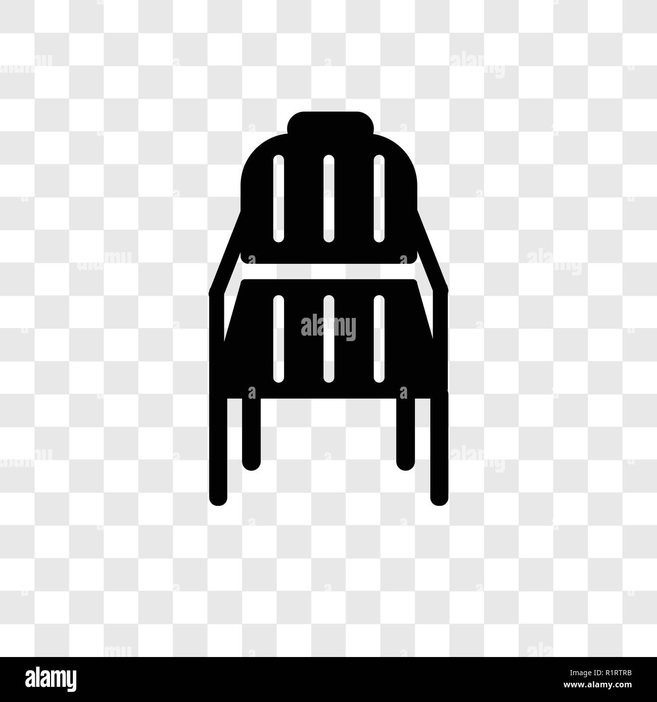 Chair vector icon isolated on transparent background, Chair ...