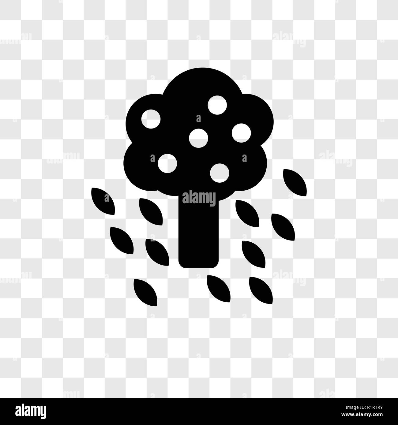 Tree vector icon isolated on transparent background, Tree transparency ...