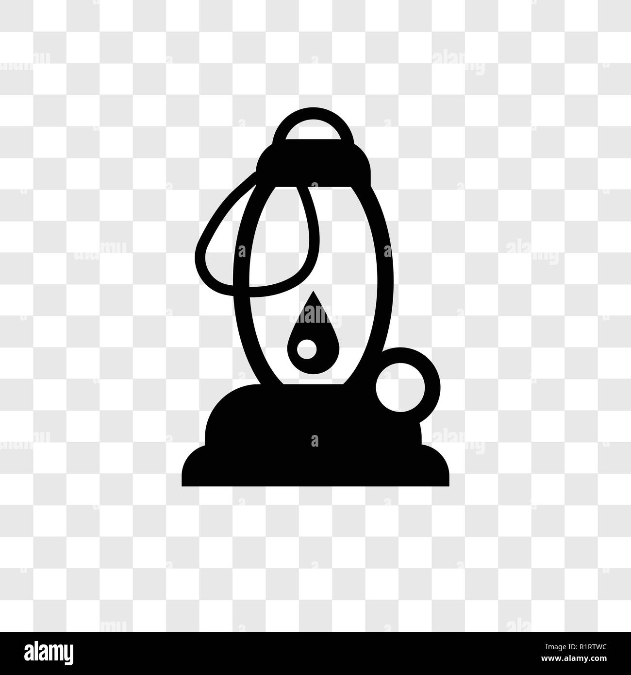Lamp vector icon isolated on transparent background, Lamp transparency ...