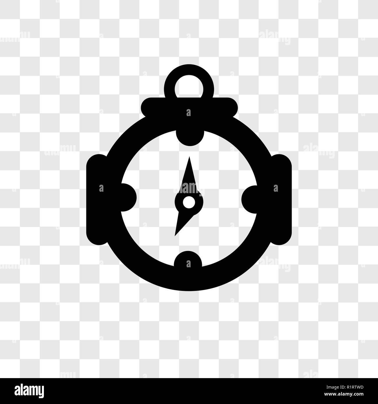 Compass vector icon isolated on transparent background, Compass ...
