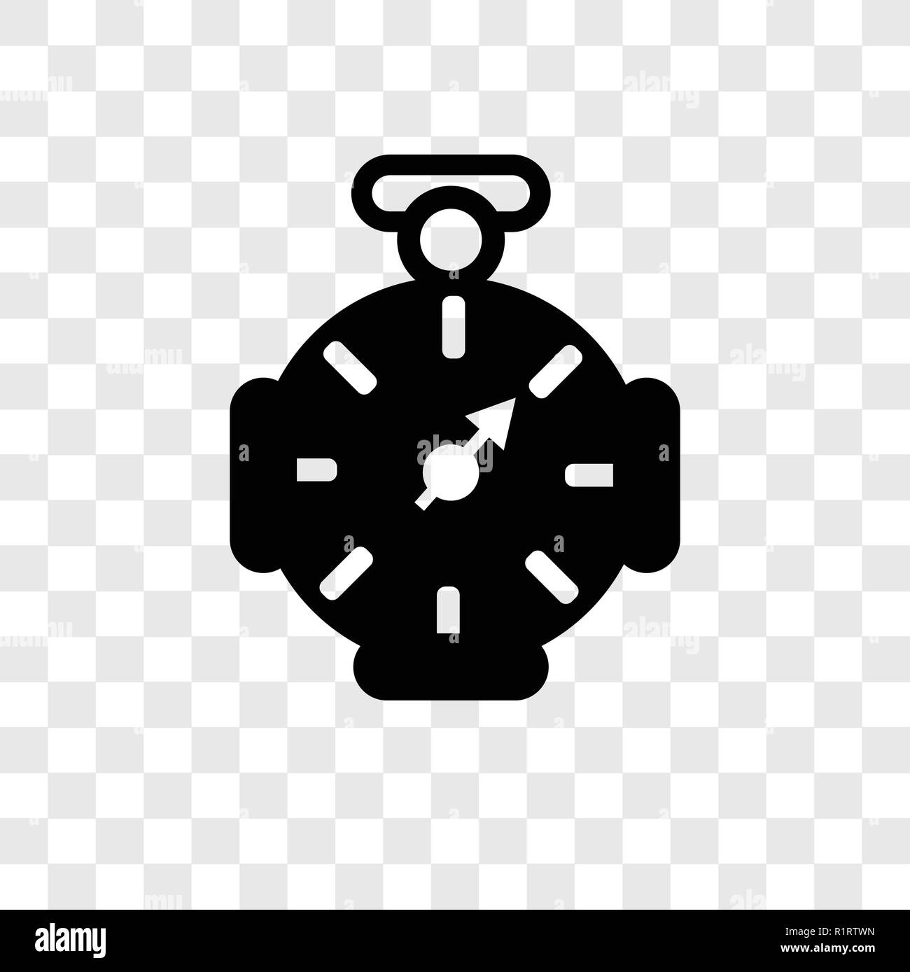 Compass vector icon isolated on transparent background, Compass ...