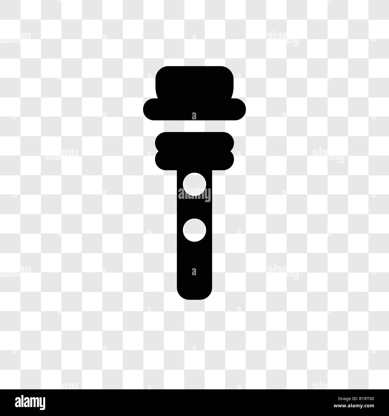 Flashlight vector icon isolated on transparent background, Flashlight ...