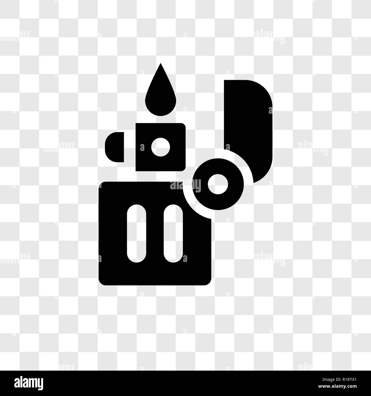 Lighter vector icon isolated on transparent background, Lighter ...
