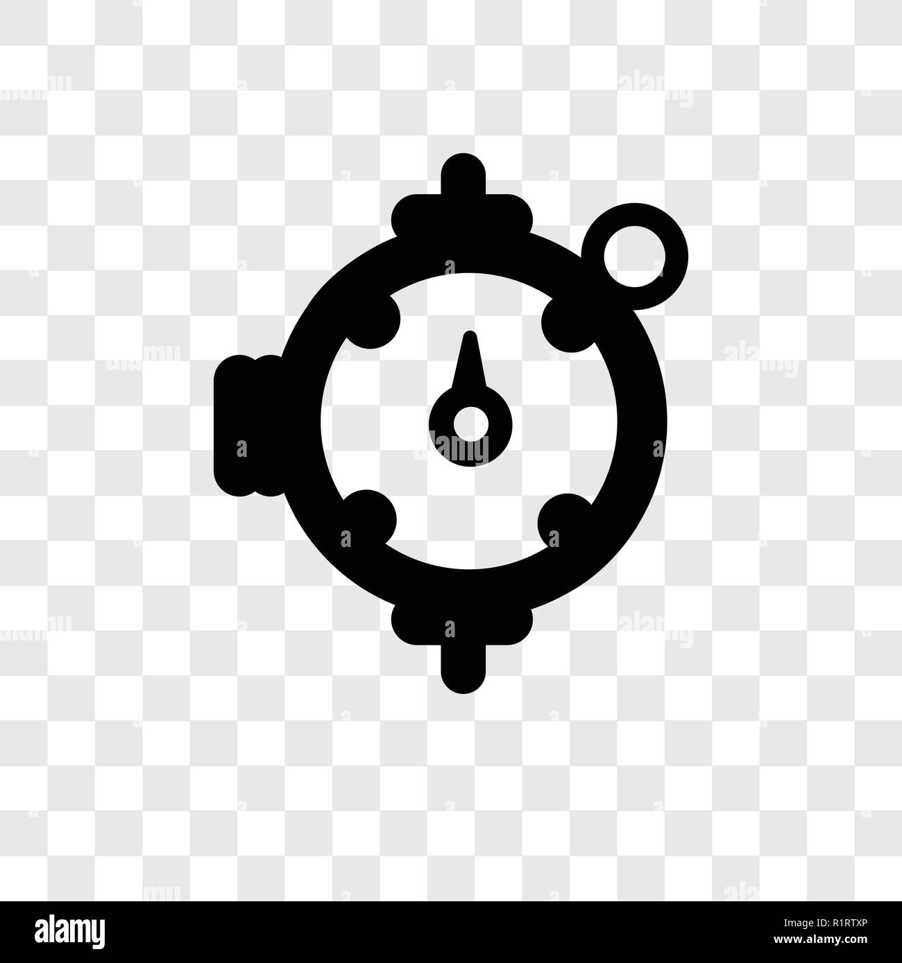 Compass vector icon isolated on transparent background, Compass ...