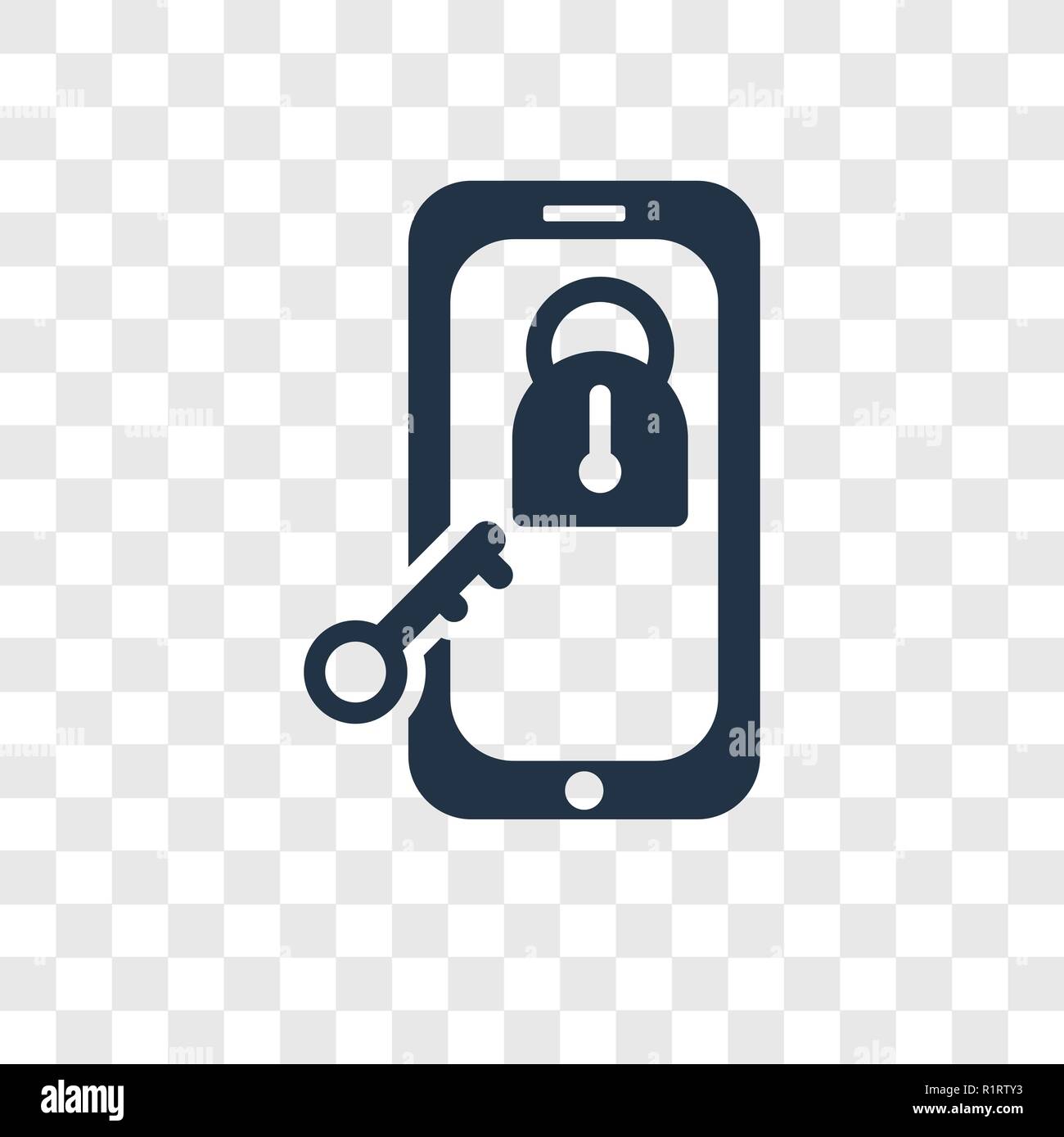 Smart key vector icon isolated on transparent background, Smart key ...