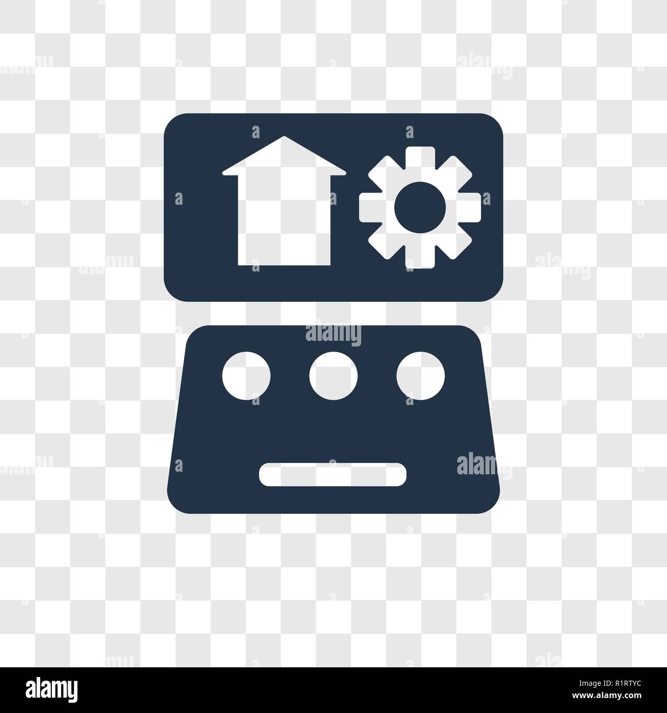 Automation vector icon isolated on transparent background, Automation ...