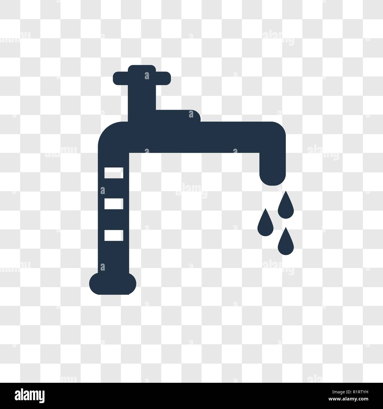 Leak vector icon isolated on transparent background, Leak transparency ...