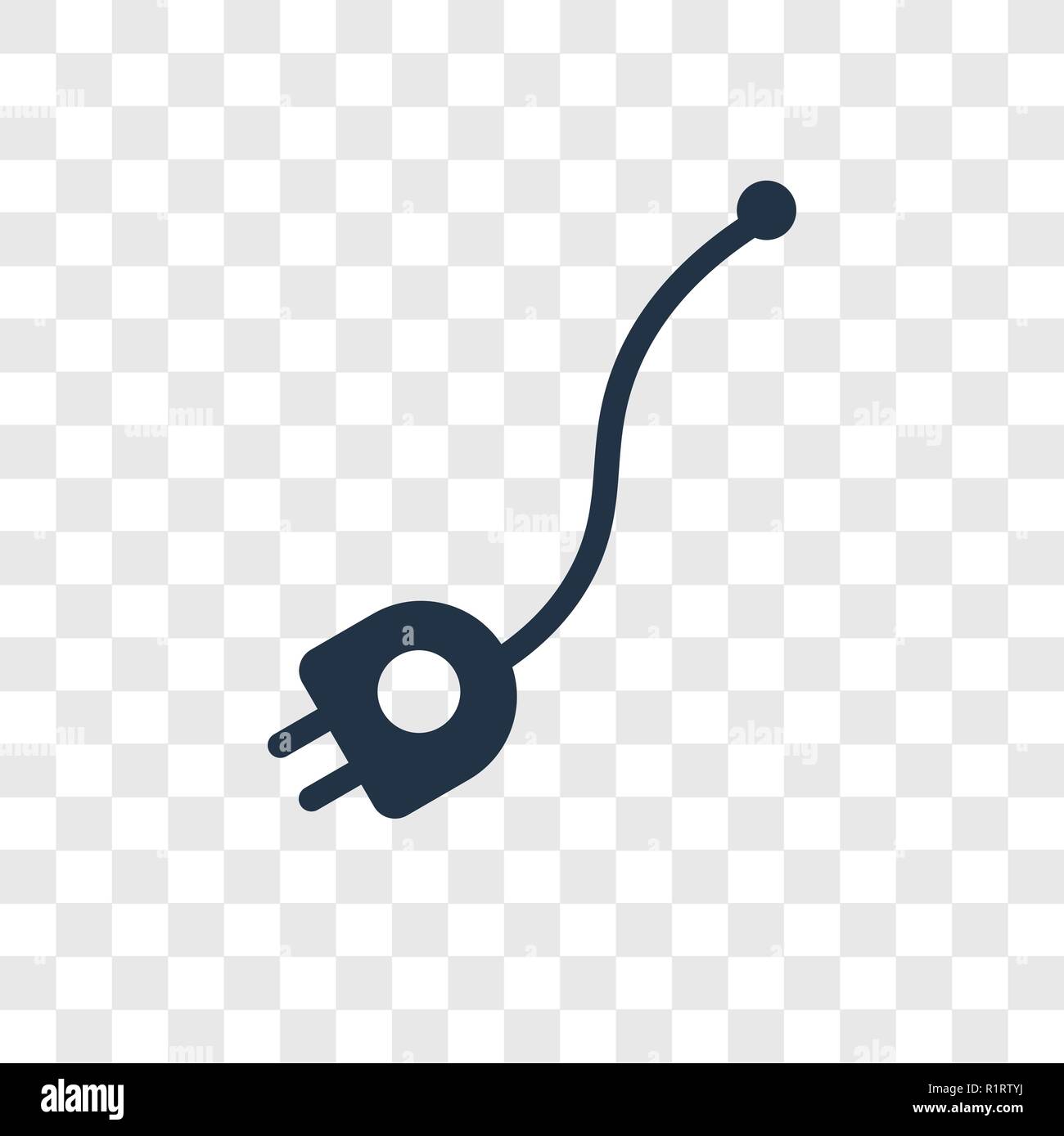 Plug vector icon isolated on transparent background, Plug transparency ...
