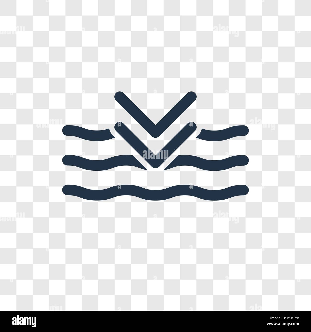 Deep vector icon isolated on transparent background, Deep transparency ...