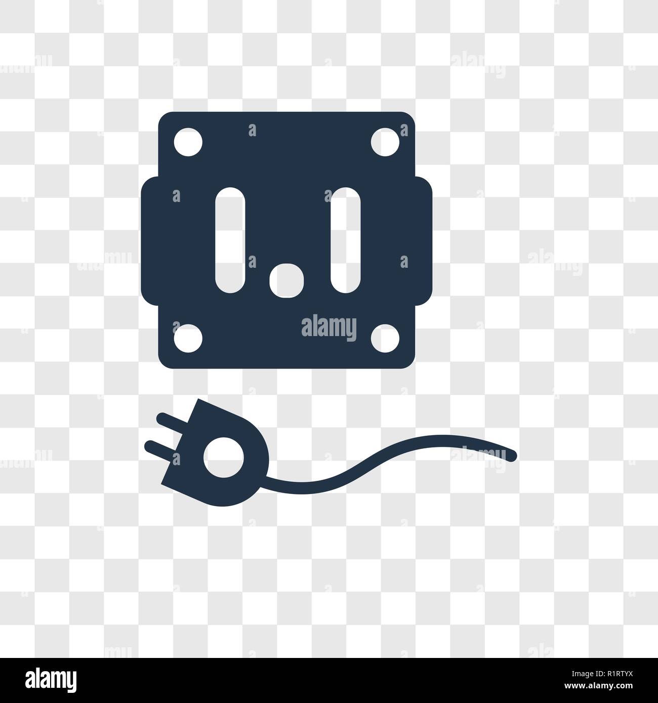 Plug vector icon isolated on transparent background, Plug transparency ...