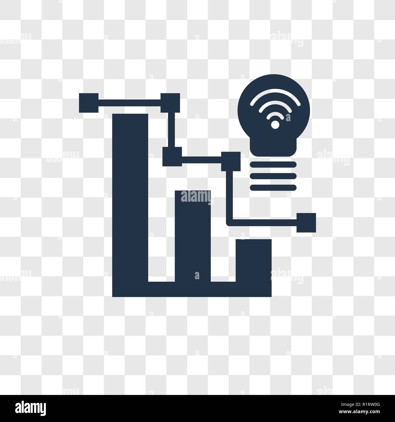 Chart vector icon isolated on transparent background, Chart ...