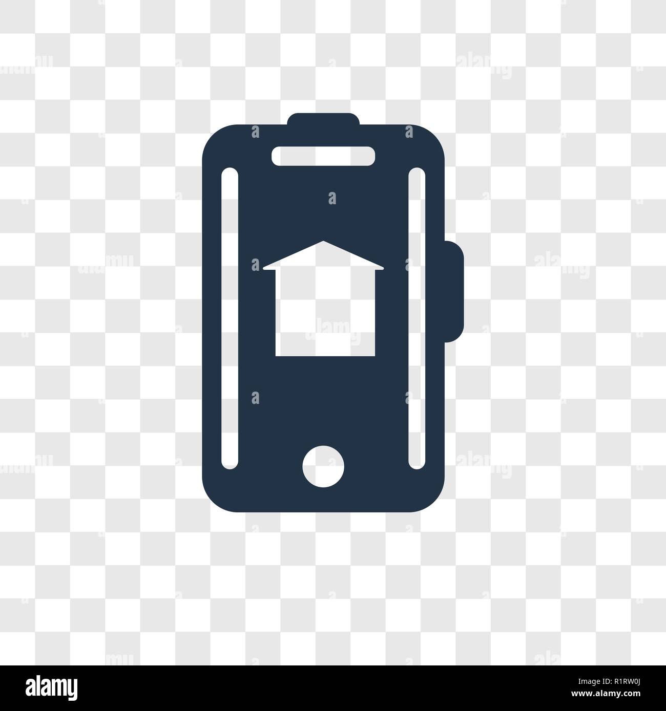 Smart home vector icon isolated on transparent background, Smart home ...