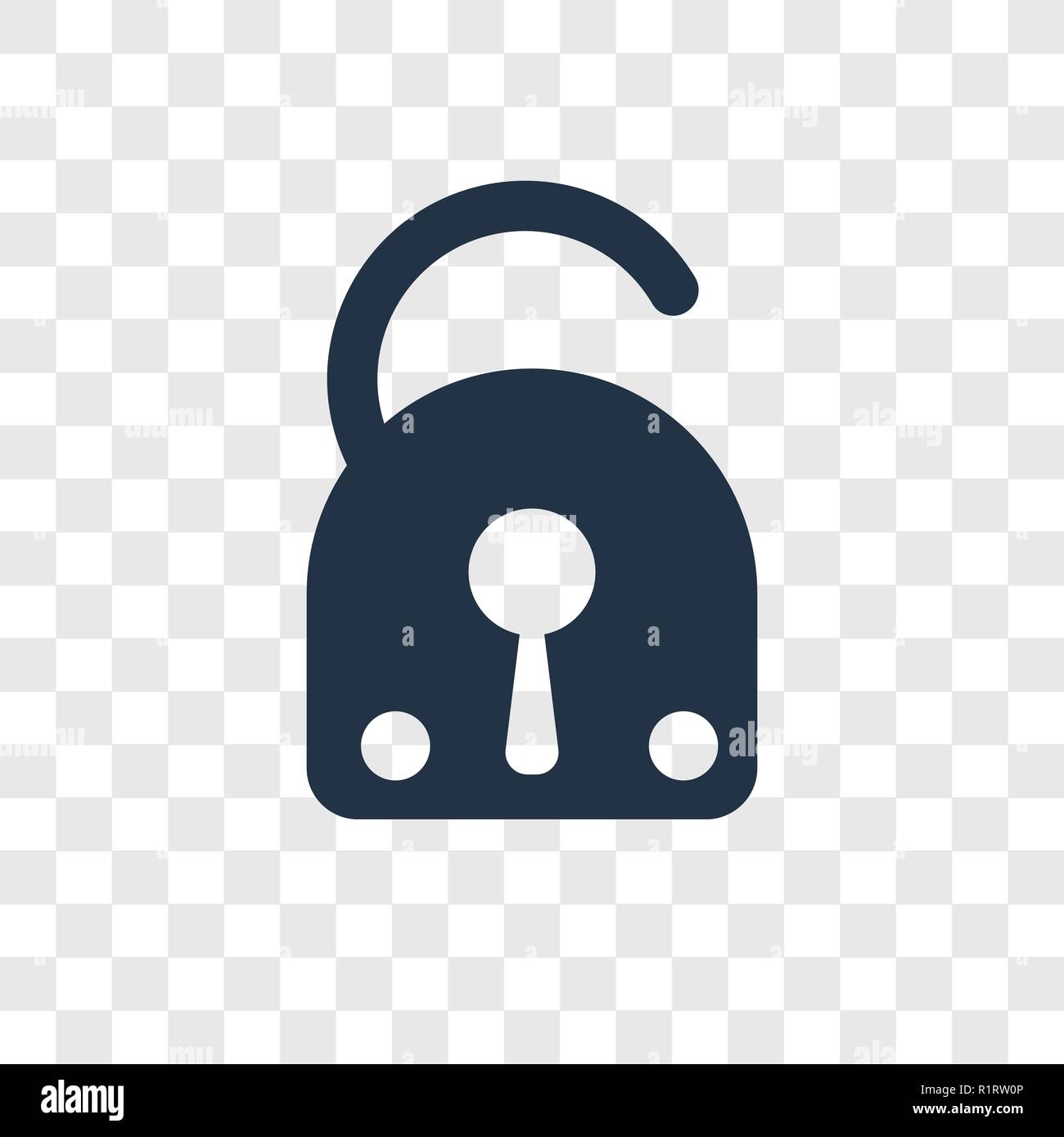 Unlock vector icon isolated on transparent background, Unlock ...