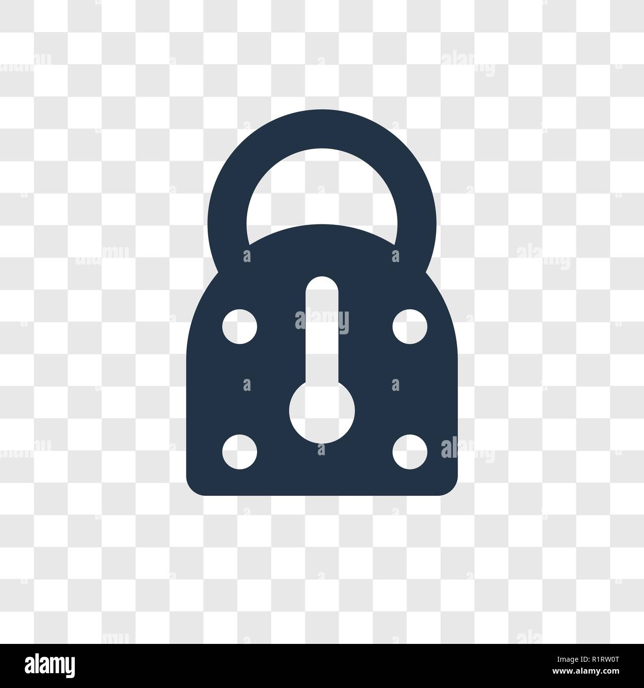 Locked vector icon isolated on transparent background, Locked ...