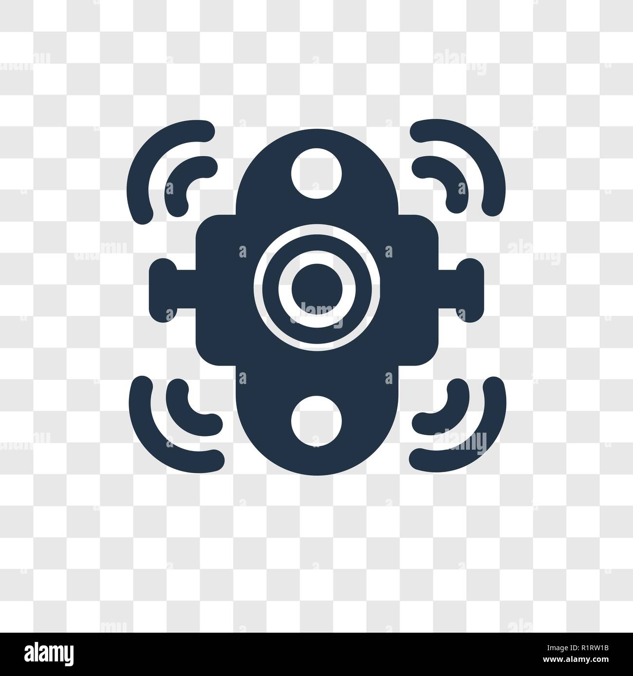 Doorbell vector icon isolated on transparent background, Doorbell ...