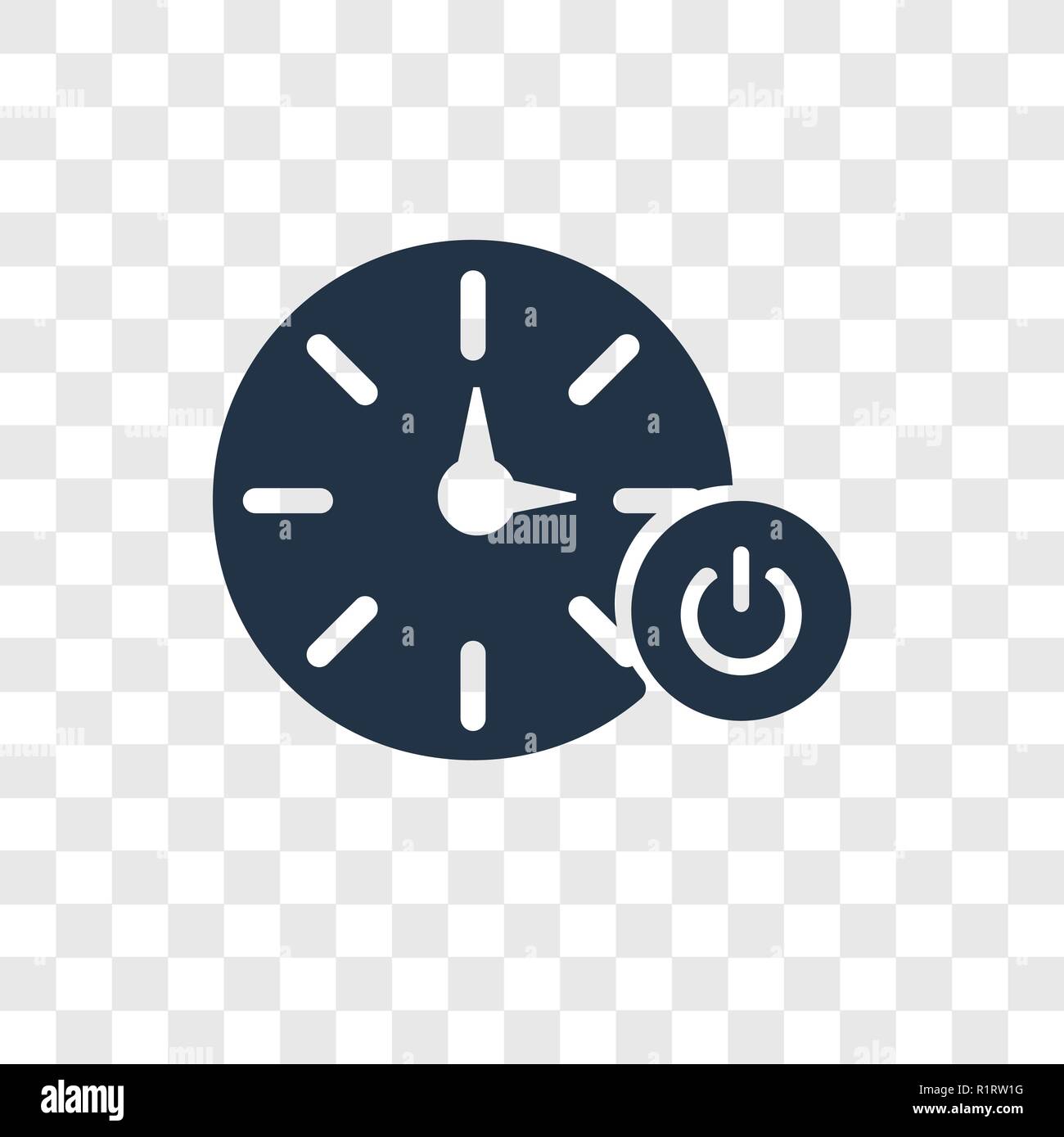 Power vector icon isolated on transparent background, Power ...