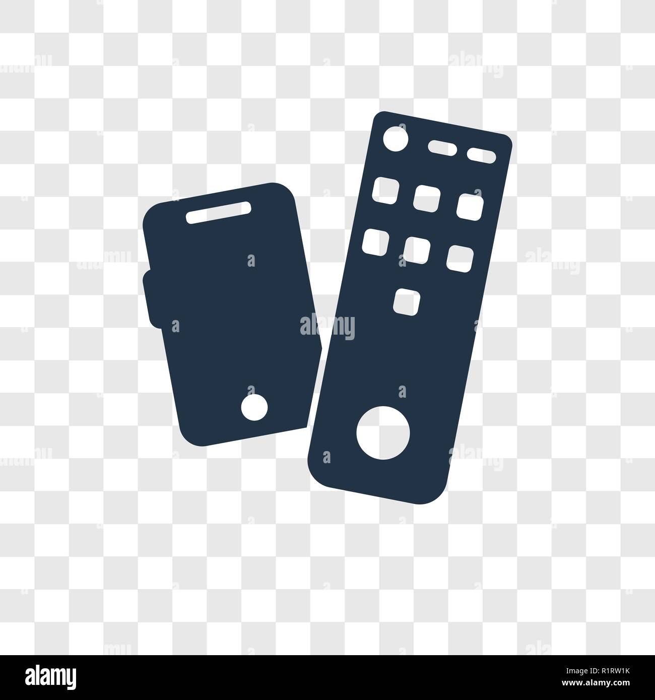 Remote vector icon isolated on transparent background, Remote ...