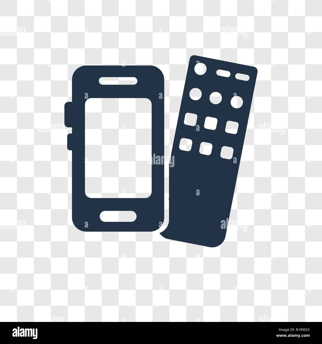 Remote vector icon isolated on transparent background, Remote ...