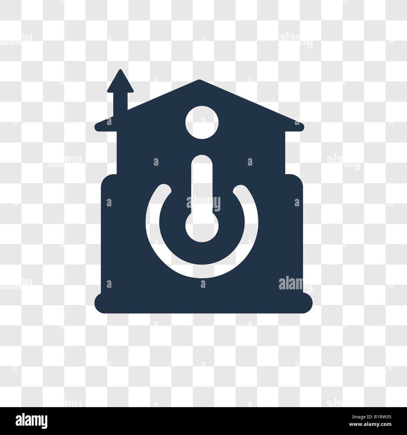 Smart home vector icon isolated on transparent background, Smart home ...