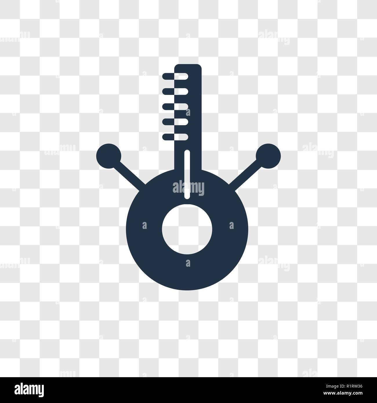 Temperature vector icon isolated on transparent background, Temperature ...