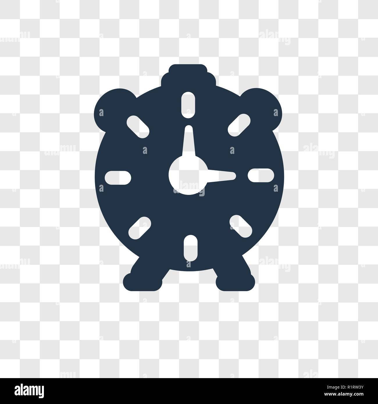 Alarm vector icon isolated on transparent background, Alarm ...