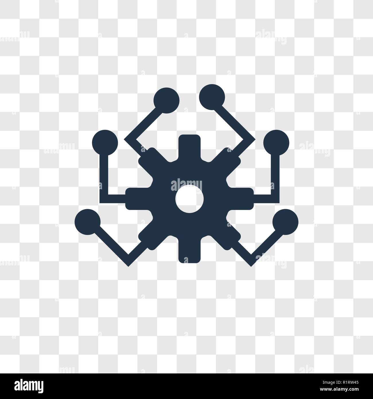 Artificial intelligence vector icon isolated on transparent background ...
