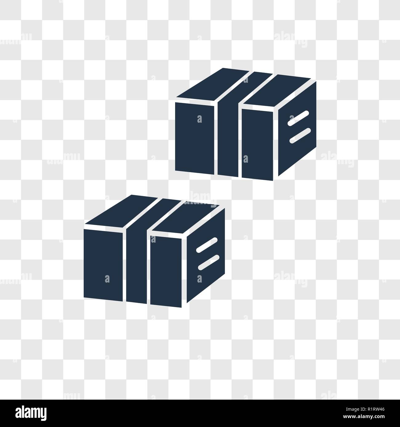 Boxes vector icon isolated on transparent background, Boxes ...