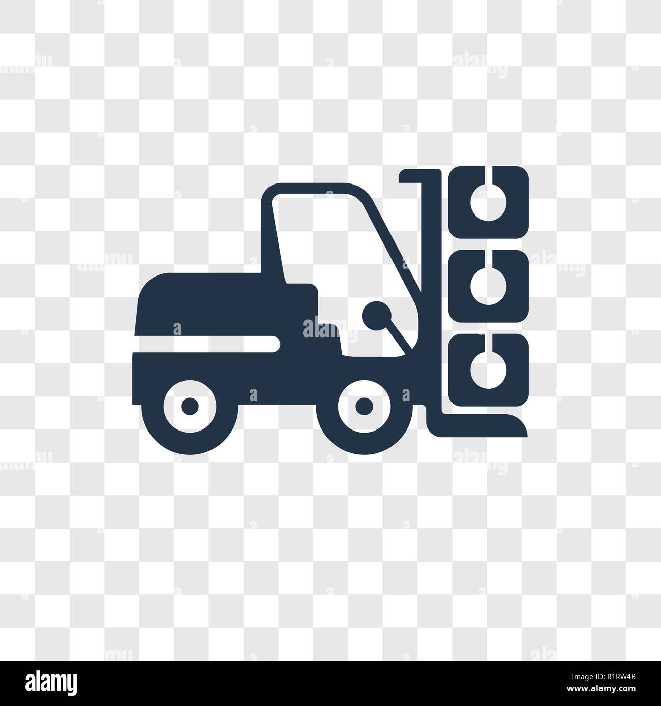 Forklift vector icon isolated on transparent background, Forklift ...
