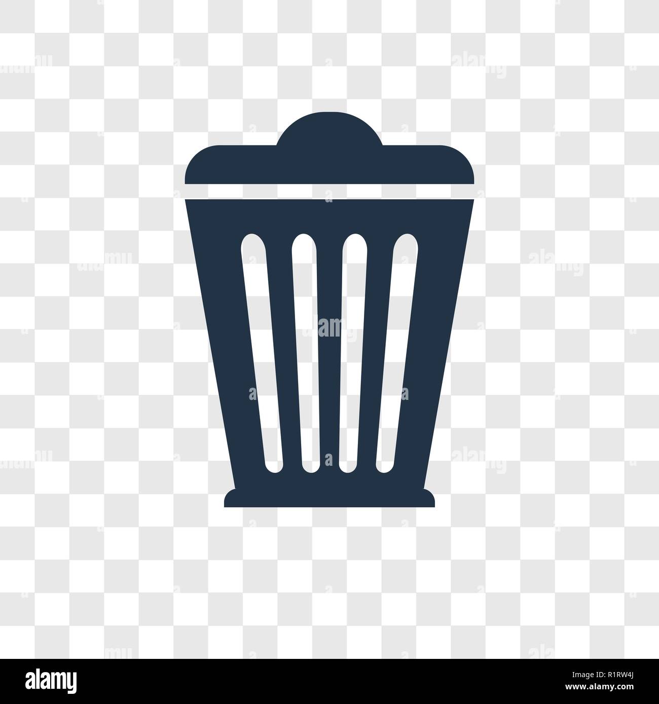 Bin vector icon isolated on transparent background, Bin transparency ...